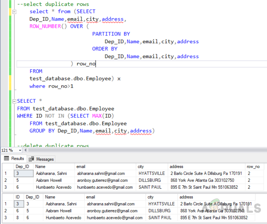 ¿Cómo se eliminan las filas duplicadas de una tabla de SQL Server? | Bytepeaker