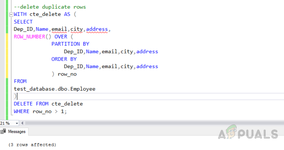 ¿Cómo se eliminan las filas duplicadas de una tabla de SQL Server? | Bytepeaker